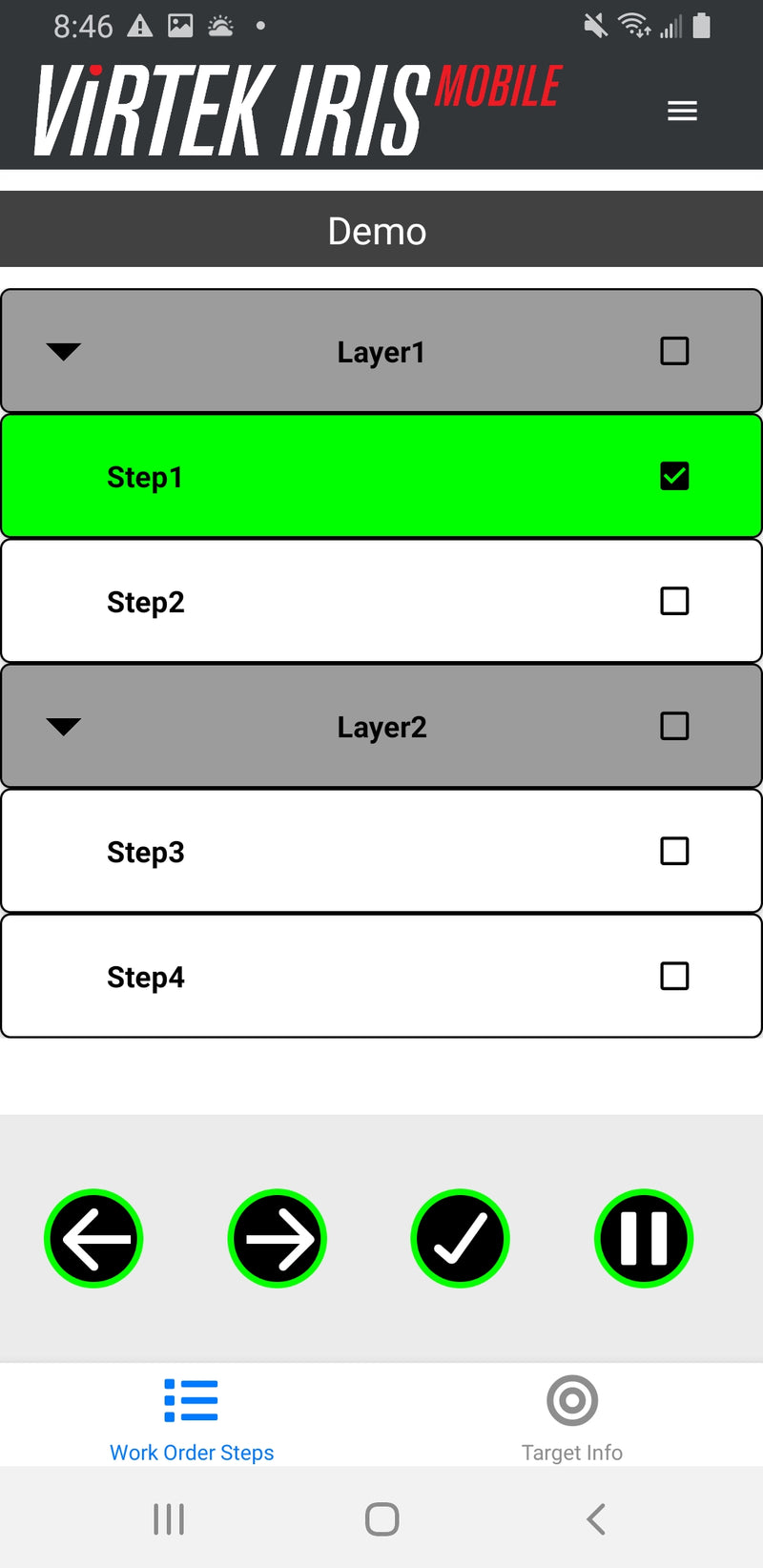 Virtek IRIS Mobile App